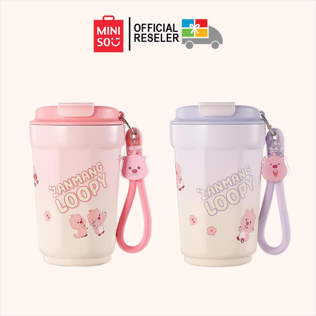 Jual Miniso x ZANMANG Loopy Collection Tumblr with Strap 360ML | Shopee ...