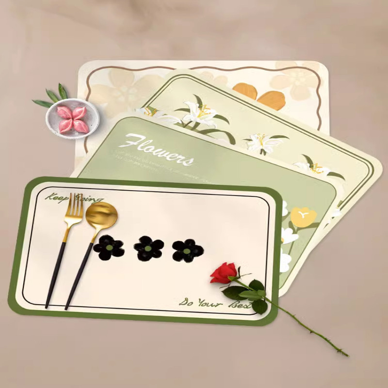 Jual Alas meja kulit/Alas Tatakan Piring Meja Makan Table Mat Tahan ...