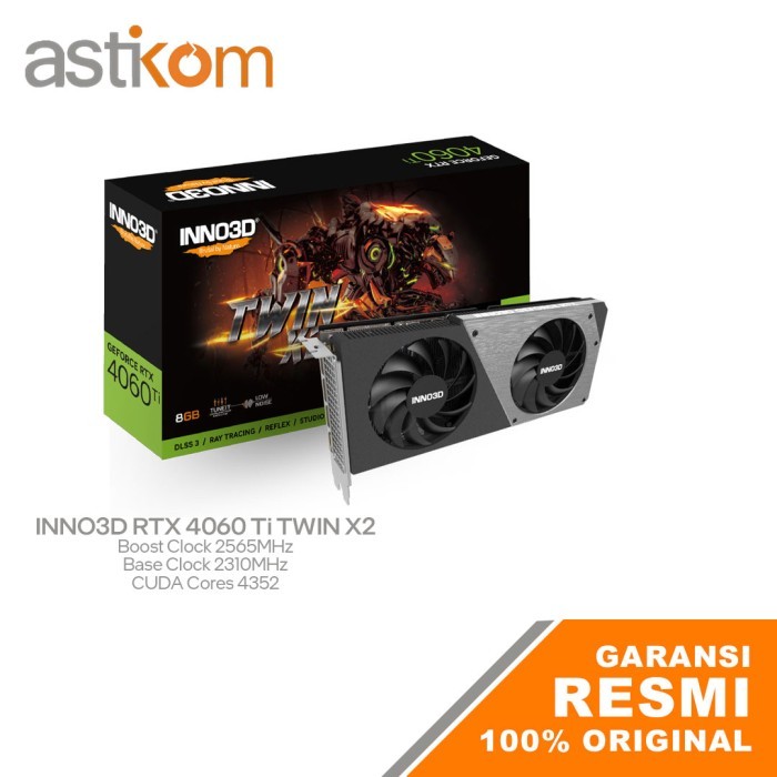 Jual VGA INNO3D Geforce RTX 4060 Ti TWIN X2 8GB GDDR6 3xDP HDMI | Shopee Indonesia