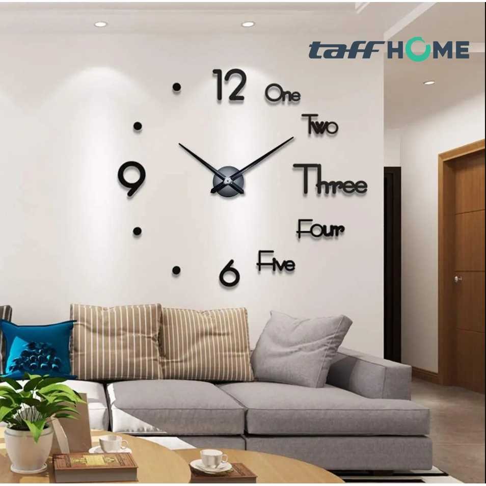 Jual OSCRSTR Jam Dinding Besar DIY Giant Clock Underline dan Angka ...