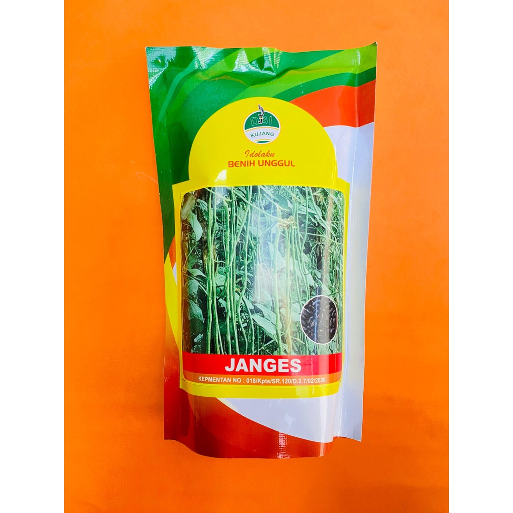 Jual Benih Kacang Panjang biji hitam JANGES isi 500gr Cap Kujang ...