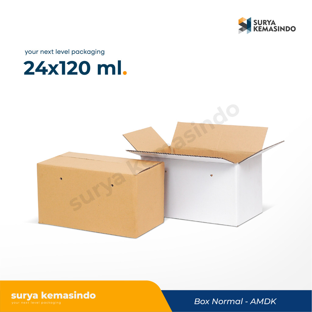 Jual Box 25,8x13,7x14,4 cm (amdk 24x120ml) Kardus/Karton/kardus/kemasan ...