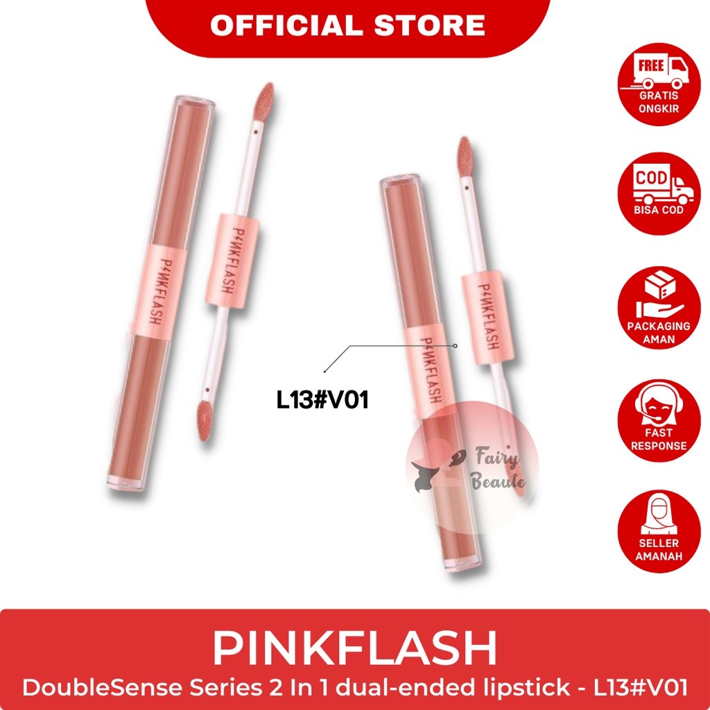 Jual PINKFLASH 2 IN 1 Double Effect Lipstik Ombrelips Liquid Matte ...
