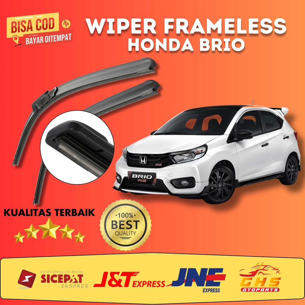 Jual Wiper Kaca Mobil Frameless Honda Brio Satya Rs Sepasang 2 Pcs Kiri