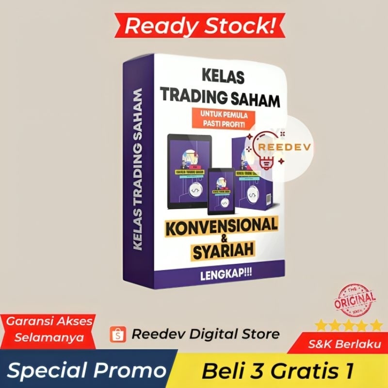Jual BELAJAR TRADING SAHAM KONVENSIONAL DAN SYARIAH - Kelas Advanced Saham Untuk Pemula - Materi ...
