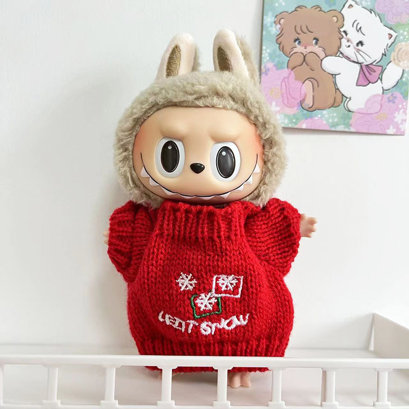 Jual Ready Labubu Liontin 17cm Sweater kepingan salju kecil berwarna ...