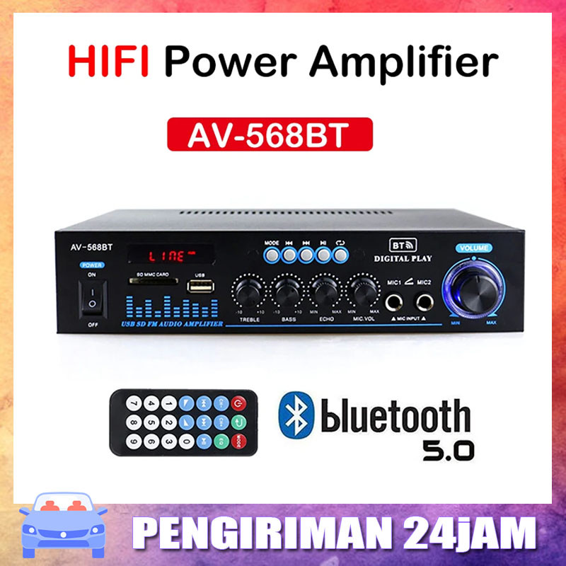 Jual Amplifier Bluetooth EQ Audio Karaoke Home Theater 1000W KERNDY AV ...