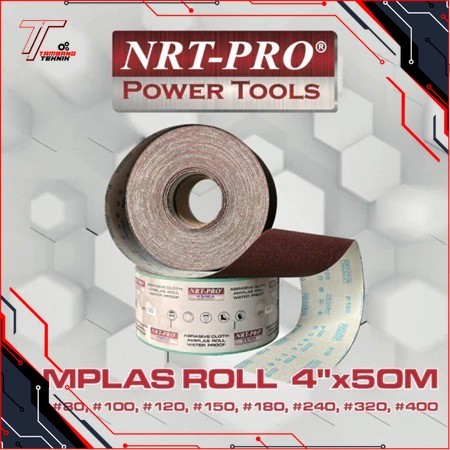 Jual AMPLAS ROLL 4" 50 METER GRID P #120 NRT-PRO | Shopee Indonesia