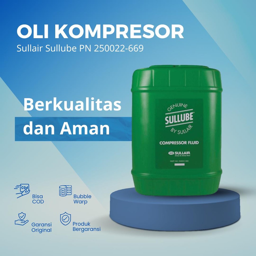 Jual Oli Kompresor Sullube PN 250022-669 Sullair Rotary Compressor ...