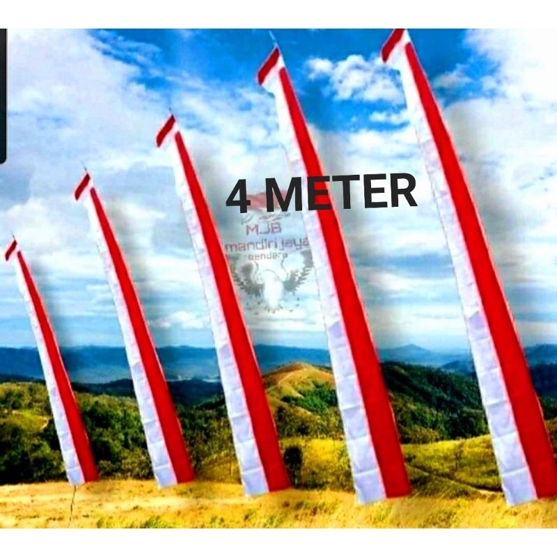 Jual Bendera umbul umbul 4 meter MERAH PUTIH / umbul umbul Merah Putih | Shopee Indonesia