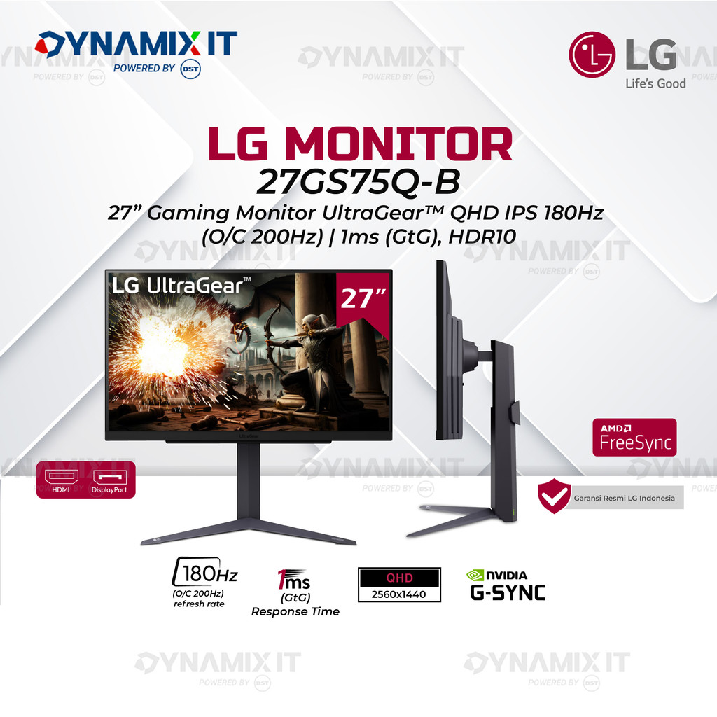 Jual [Palet Kayu] Monitor LG 27GS75Q-B 27" Gaming Monitor UltraGear QHD ...