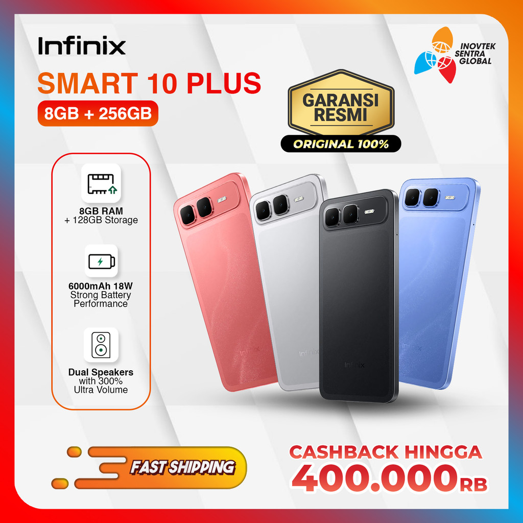 Jual Infinix Smart 10 Plus 8/128GB - Up to 16GB Up to 16GB Extended RAM ...