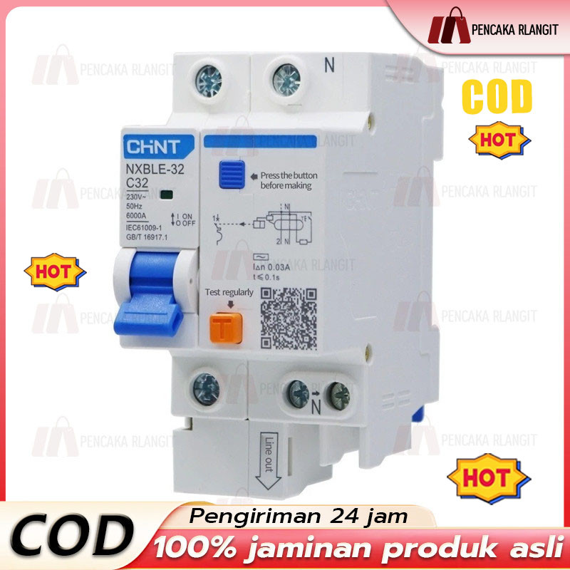 Jual MCB RCBO 6A 10A 16A 20A 25A 32A ELCB DPNL TPNL 230 V 1 P -N ...