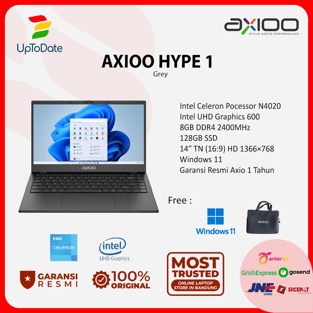 Jual Axioo MyBook Hype 1 Intel Celeron N4020 8GB 128GB/384GB | Shopee Indonesia