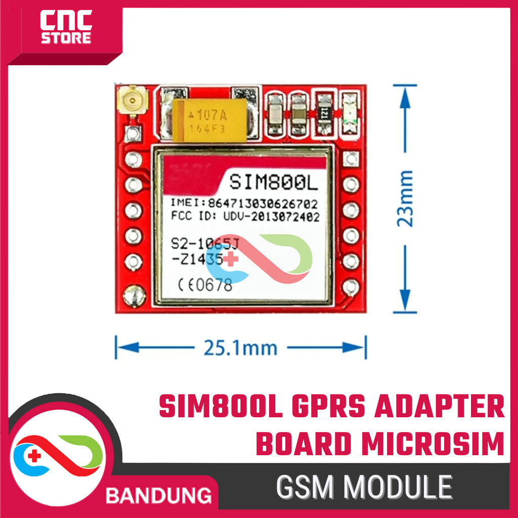 Jual SIM800L Modul GSM board Quad GPRS Micro SIM – Board Adapter GPRS ...