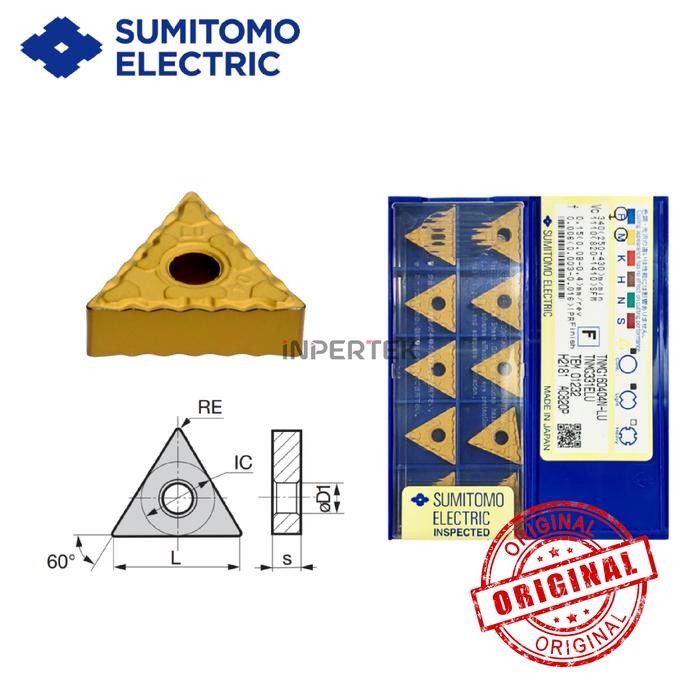 Jual Insert TNMG 160404N LU SUMITOMO ORIGINAL Pahat Bubut TNMG 16 04 04 ...
