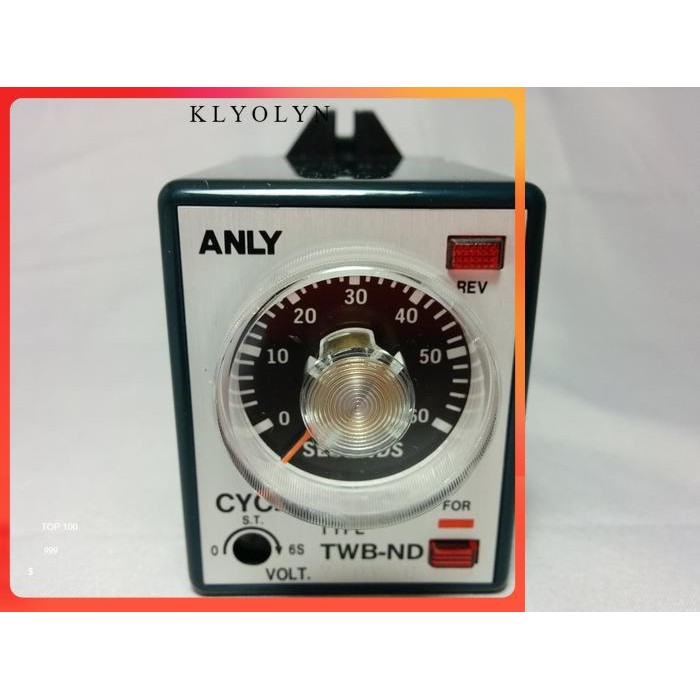 Jual Analog Timer Anly TWBND ForRev Relay 220V, AC (Timer Mesin Cuci ...