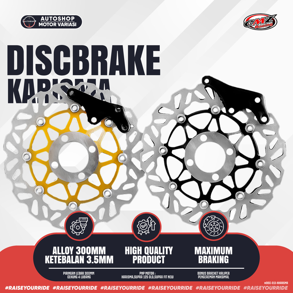 Jual Piringan Cakram Depan 300MM KHARISMA SUPRA FIT NEW Disc Brake ...