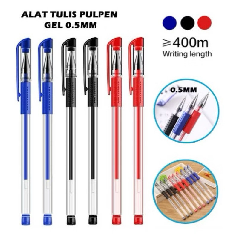 Jual Pulpen Gel 0.5mm | Pulpen Gel Hitam | Pulpen Kantor | Pulpen ...