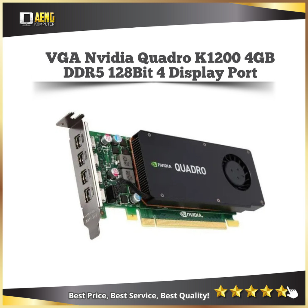 Jual VGA Card Nvidia Quadro K1200 4GB DDR5 128Bit – 4 Port DisplayPort ...
