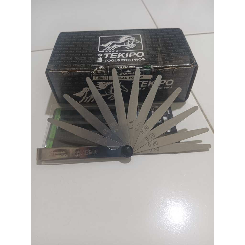 Jual TEKIPO FEELER GAUGE 13 BLADES ALAT UKUR CELAH SETELAN KLEP PULLER ...