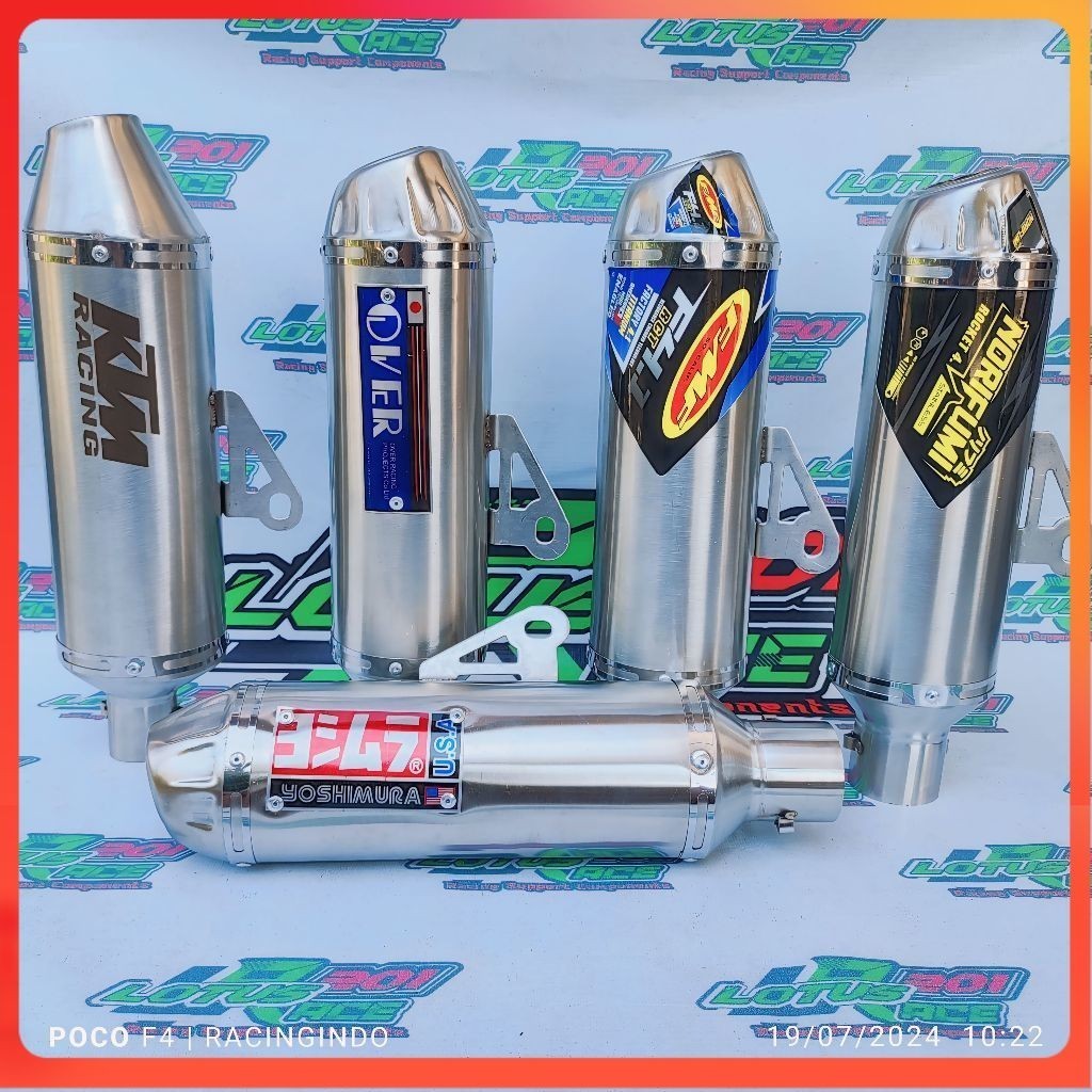 Jual cod Exhaust muffler canister only norifumi/fmf/ktm/over 38 51mm ...