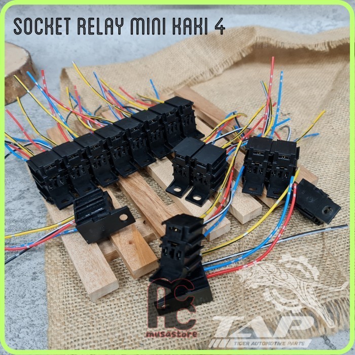 Jual SOCKET SOKET RELAY DENSO MINI KAKI 4 BANGKU GANDENG SUSUN KABEL ...