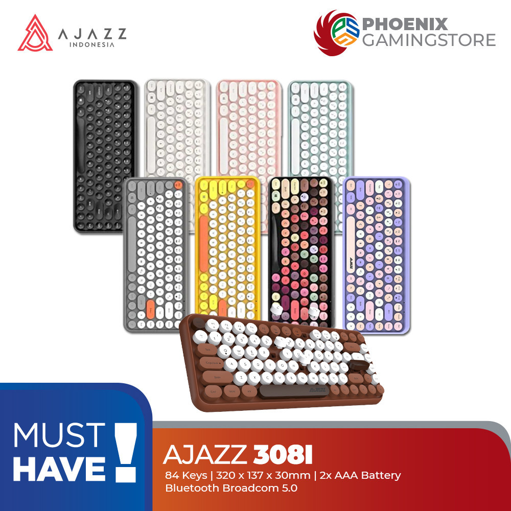 Jual Ajazz 308i Membrane Keyboard Bluetooth Broadcom 5.0 | Shopee Indonesia