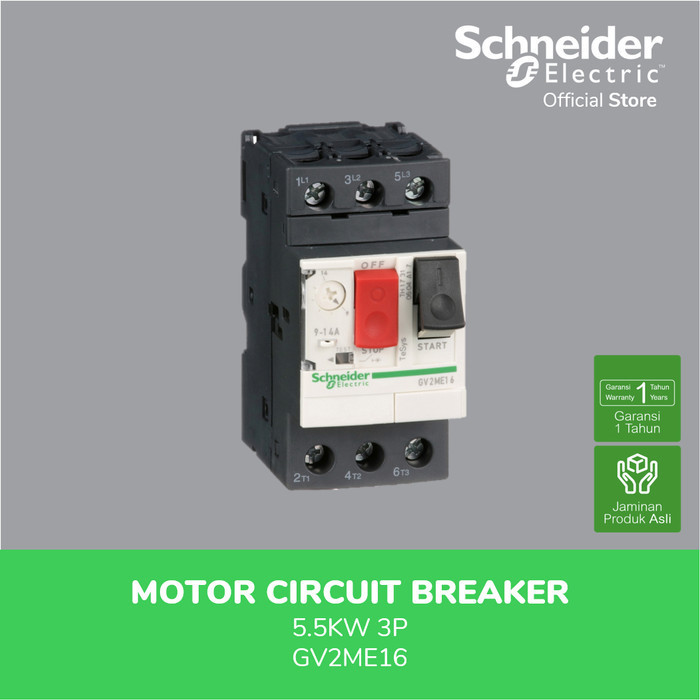 Jual Schneider Electric TeSys GV2 Motor Circuit Breaker 5.5kW 3P ...