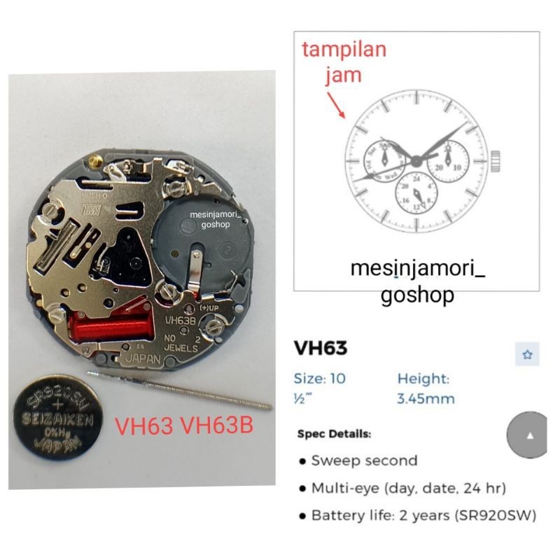 Jual mesin VH63 VH63B VH67 VH67B japan original | Shopee Indonesia