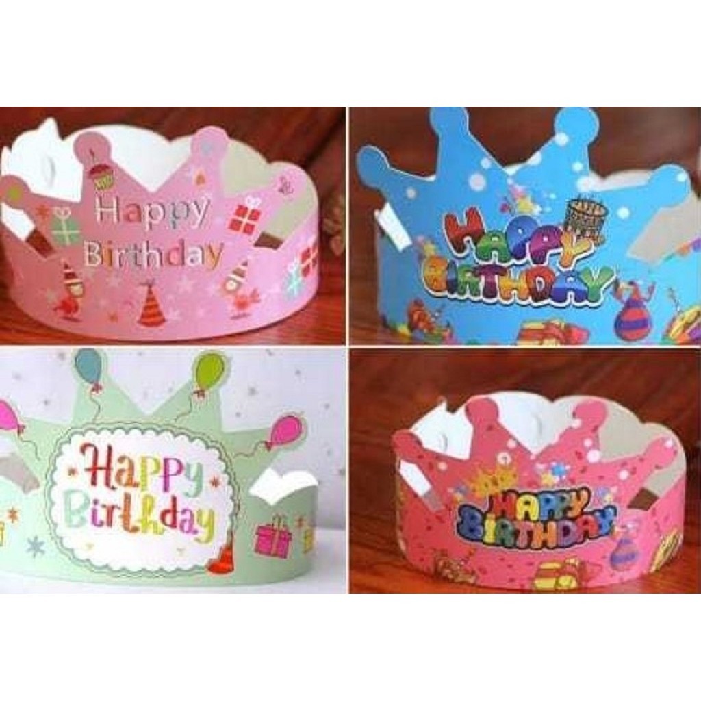 Jual (QC) MAHKOTA PESTA ANAK ULANG TAHUN / AKSESORIS ULTAH / TOPI ...