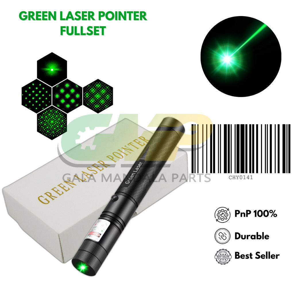 Jual Green Laser Pointer 303 Full Set Baterai Charger Pen Senter Lampu Hijau | Shopee Indonesia