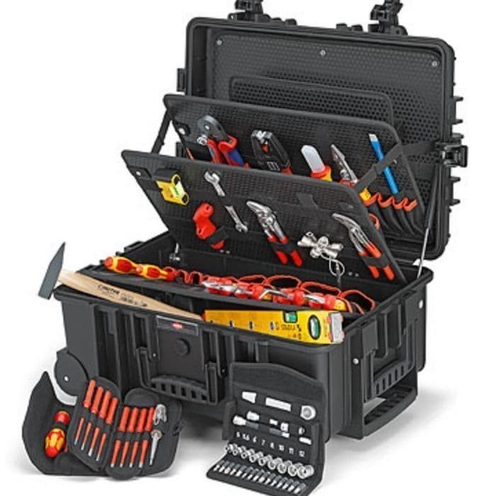 Jual Tool Kit Set 00 21 37 Knipex Tool Case "Robust45 Move" Electric 63 ...