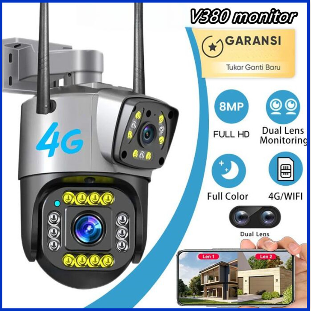Jual 【NEW】cctv v380 pro wireless WIFI outdoor monitoring camera 360 ...