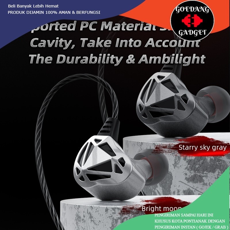 Jual QKZ AK7 HIFI EARPHONE HEADSET GAMING HEAVY BASS WITH MIC AK-7 | Shopee Indonesia