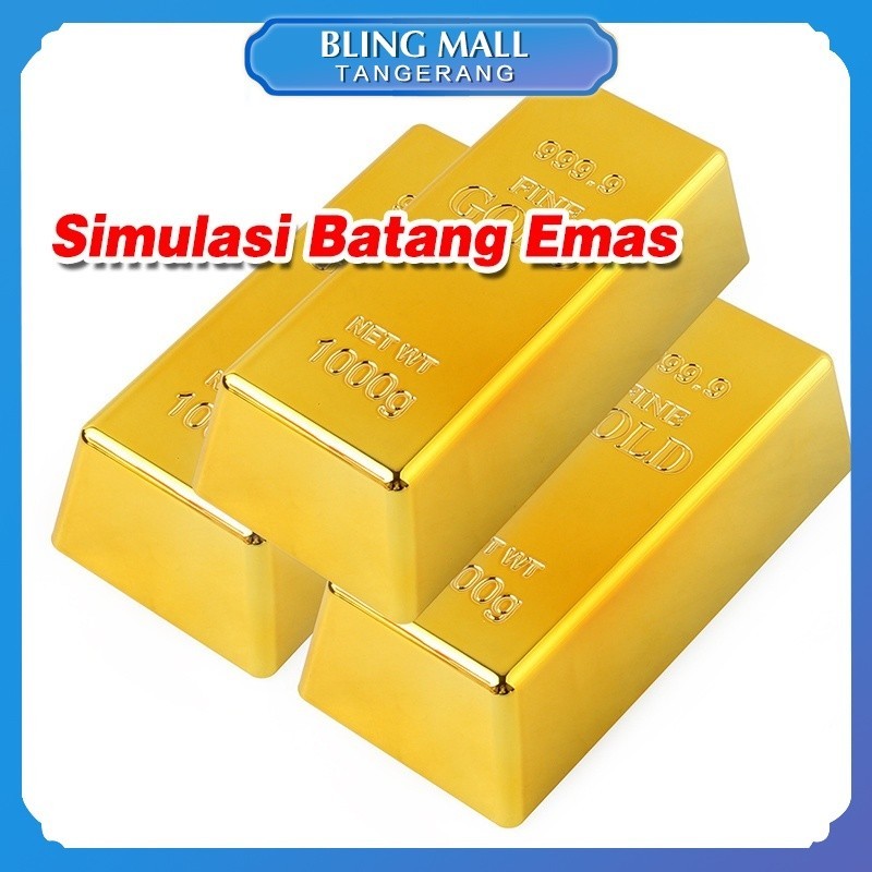 Jual 1000g Emas Simulasi / Pirate Gold Bar Treasure / Mainan Batangan ...