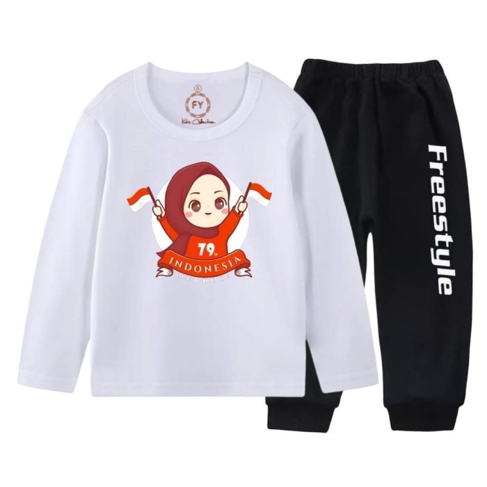 Jual LARIS Setelan Anak Perempuan Kaos Panjang 17 Agustus Merah Putih ... Jual LARIS Setelan Anak Perempuan Kaos Panjang 17 Agustus Merah Putih ...