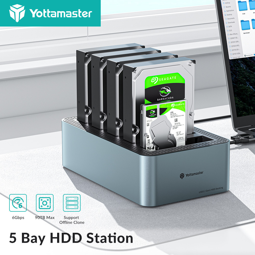 Jual Yottamaster 5 Bay HDD Docking Station with Offline Clone SATA to ...