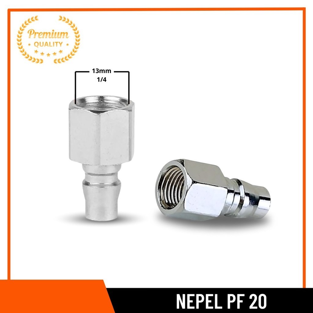 Jual Nepel Penyambung Selang Kompresor PF20 Nepel Quick Coupler Nepel ...