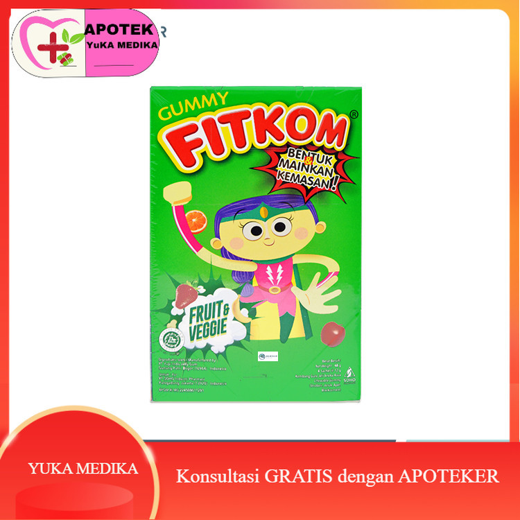 Jual Fitkom Gummy Fruit & Veggie 4 Sachet - Tinggi Serat untuk ...