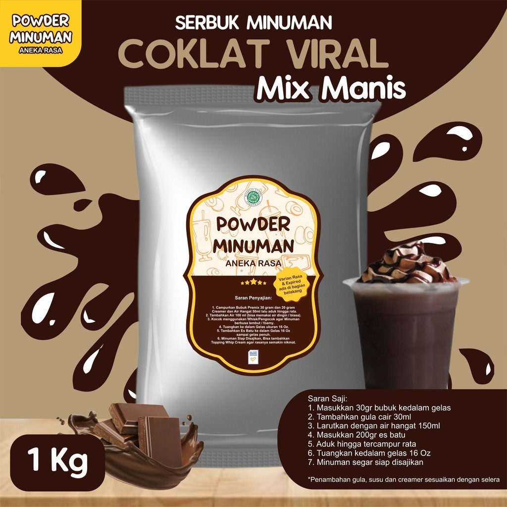 Jual Bubuk Minuman Rasa Coklat Viral Mix Manis Bubuk Minuman Kekinian ...