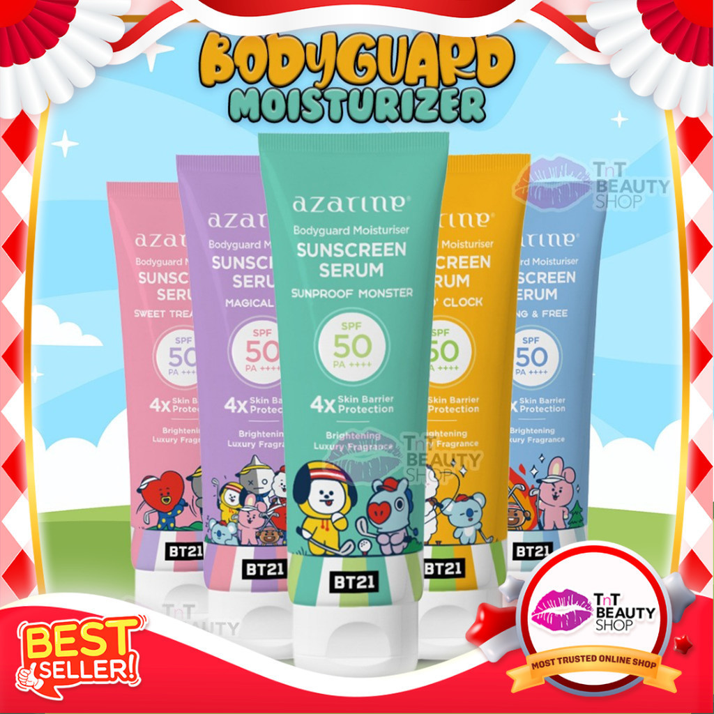 Jual Azarine x BT21 Body Guard Moisturizer Sunscreen Serum Collab Line ...