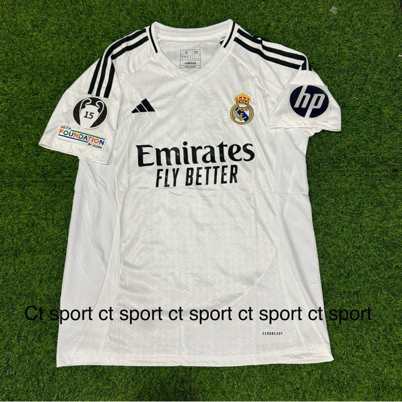 Jual ZX32WE ( full patch ucl 15 ) jersey real madrid home 2024 - 2025 ...