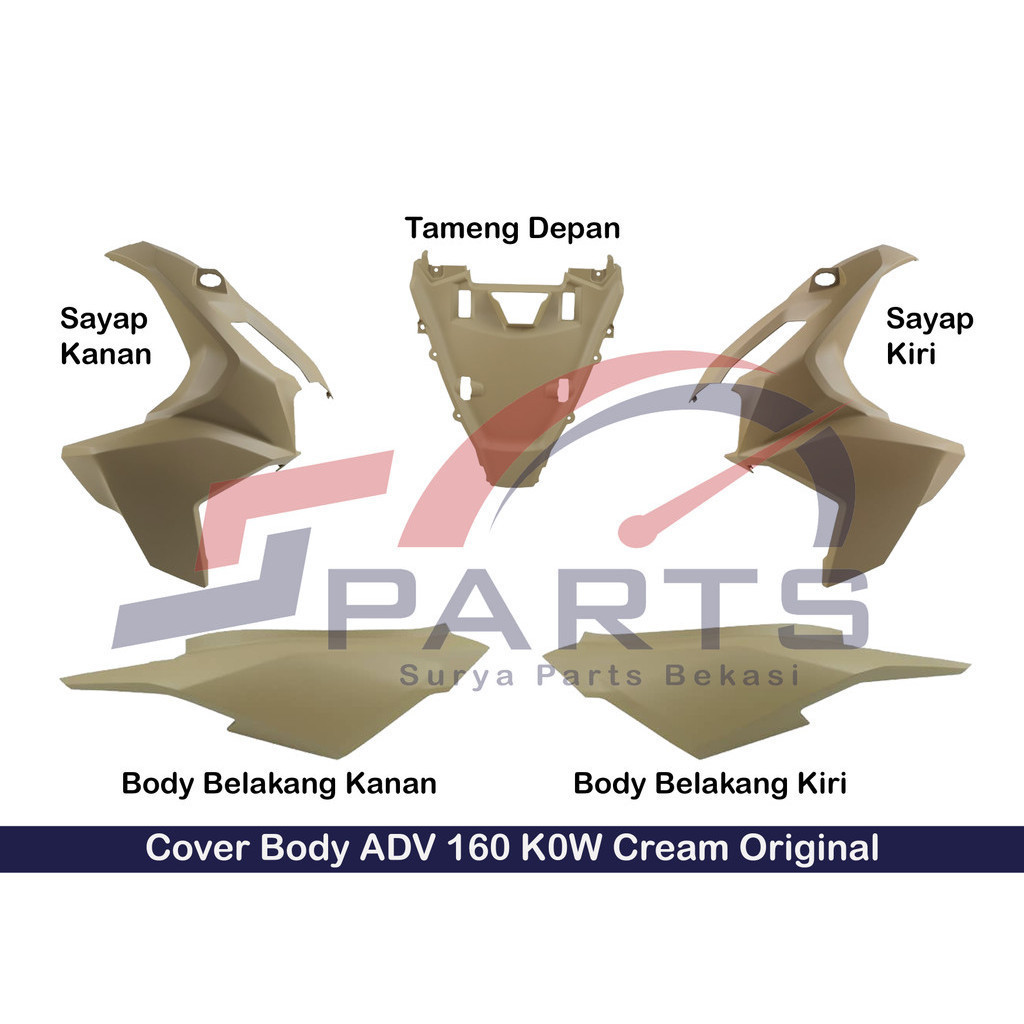 Jual Cover Body Honda ADV 160 2024 Coklat ADV 160 Matte Brown K0W ...