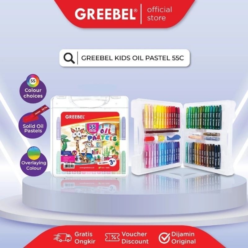 Jual GREEBEL Crayon 55 Warna / Oil Pastel Greebel 55 Warna | Shopee ...