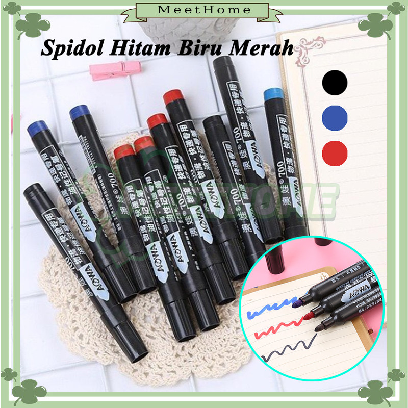 Jual Spidol Permanent/Spidol Hitam Permanent/ Marker Permanen Hitam ...