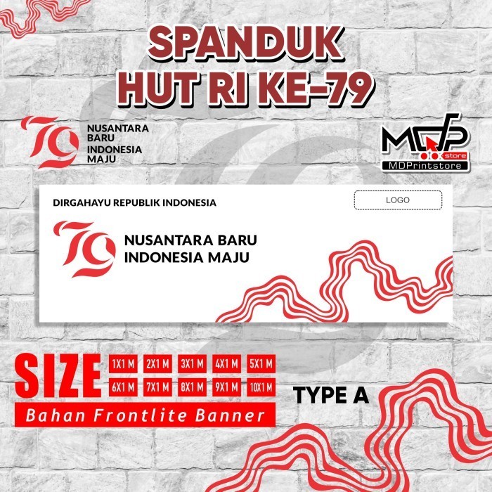 Jual SPANDUK HUT RI 3X1 METER KEMERDEKAAN AGUSTUSAN BANNER MDPRINTSTORE ...