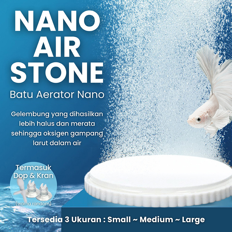 Jual Nano AirStone Kolam Akuarium Batu Gelembung Udara AIrstone Kolam ...