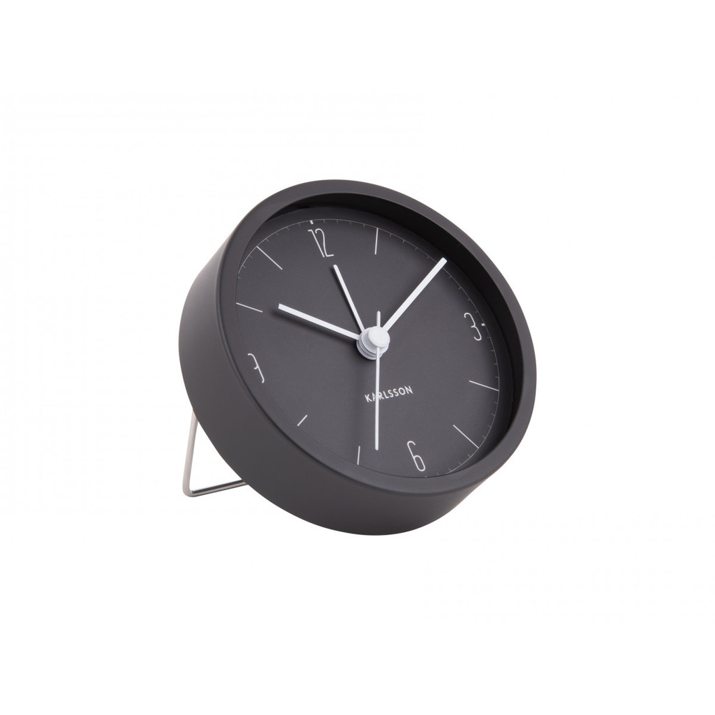 Jual Karlsson Alarm Clock Numbers & Lines Iron Matt Black D.9cm, H.3cm ...