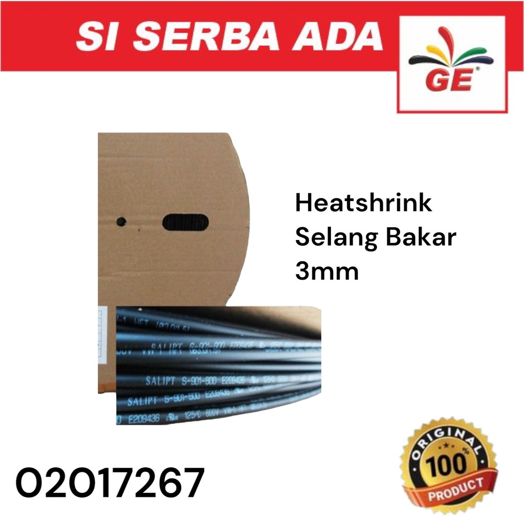 Jual Heatshrink Selang Bakar Tube Selongsong Diameter 3mm 02017267 ...